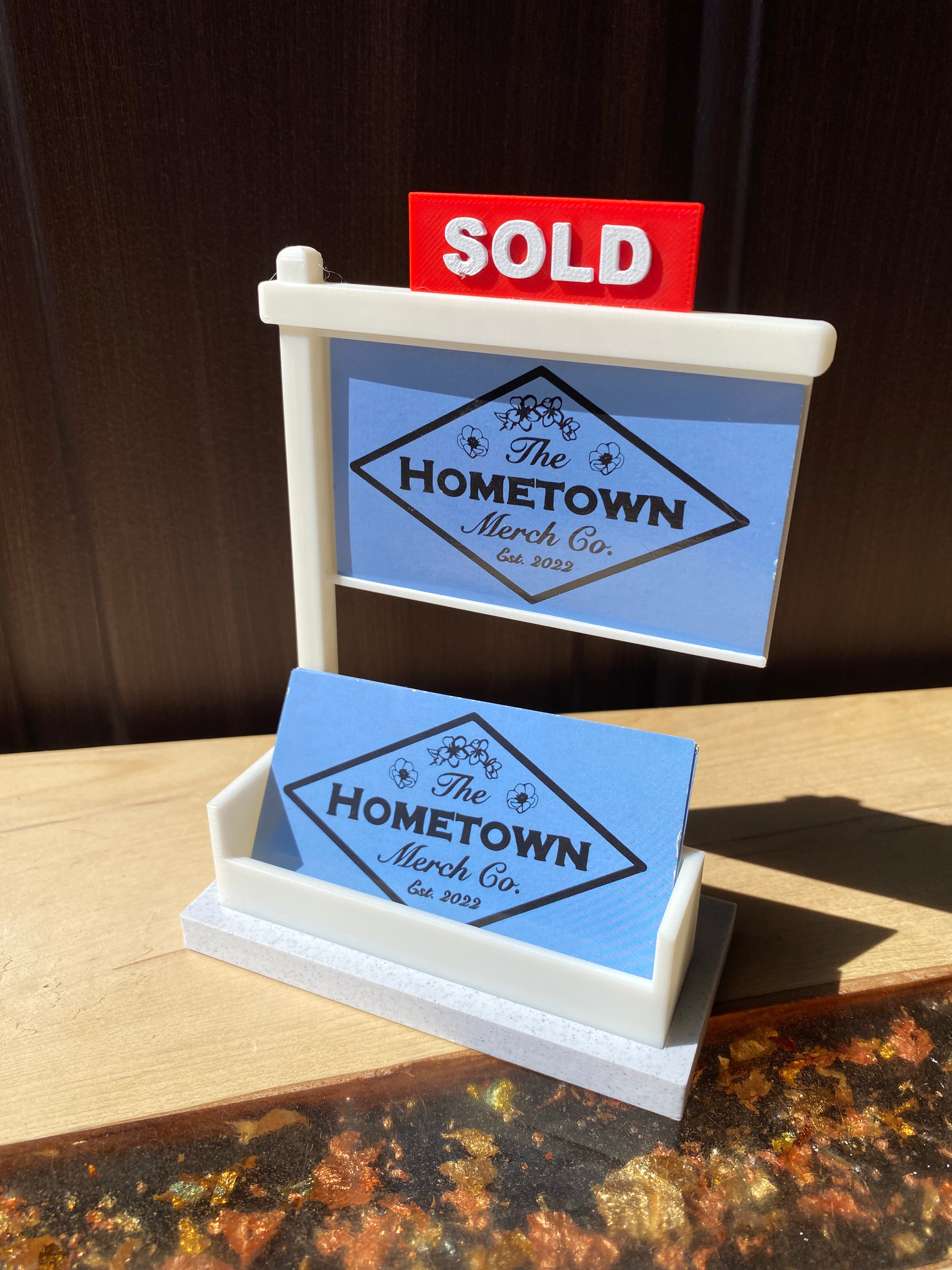 Realtor Sold Sign Business Card Holder – Hometown 3D